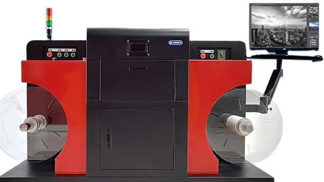 Automatic Label Printing Machine Roll Sticker Printer Roll To Roll Self ...