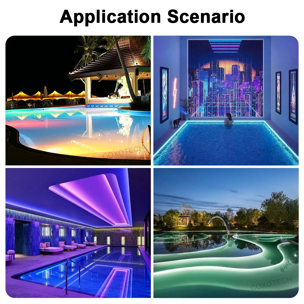 COXO IP68 Waterproof LED Strip for Swimming Pool Lighting
