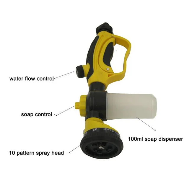 Garden Hose Sprayer with Soap Dispenser - Car Wash Tool