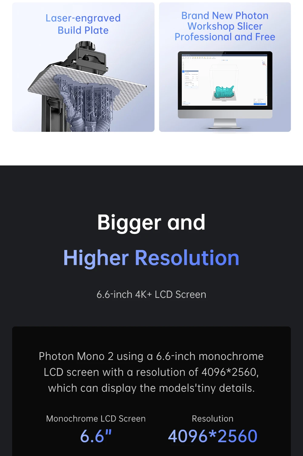 Anycubic Photon Mono 2 4k Lcd 3d Printer Fast Prototyping ...