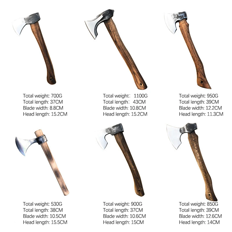 1055 Steel Splitting Axe Precision Casting Chopping Axe With Leather ...