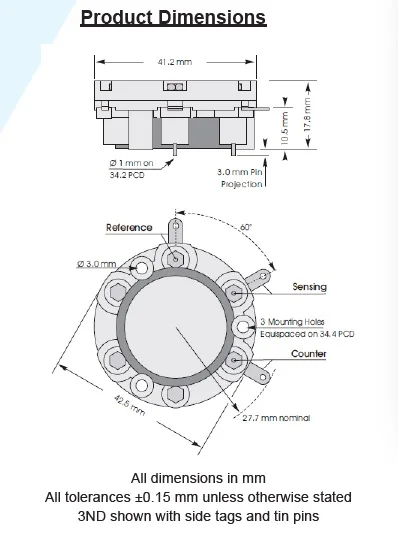 3nd Electrochemical No2 Sensor Nitrogen Dioxide Sensor Ag004-j00 Gas ...
