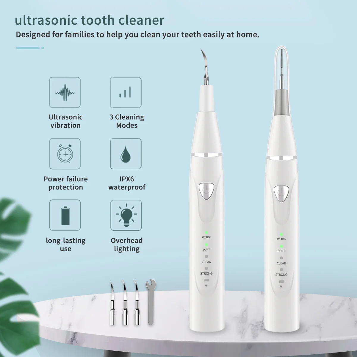 Dental Ultrasonic Tooth Dog Electric Cleaner Ultrasonic Teeth Tooth ...