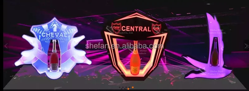 OEM Golden LED Bottle Presenters Modern Style Single for Champagne ...