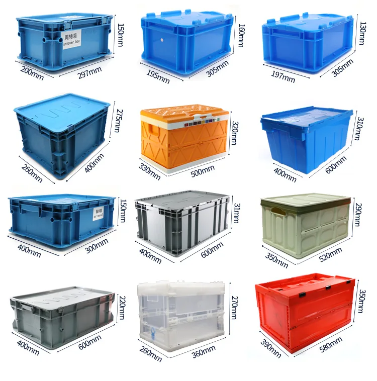 Zntb010 Heavy Duty Plastic Tote Box Moving Box Stackable Warehouse ...
