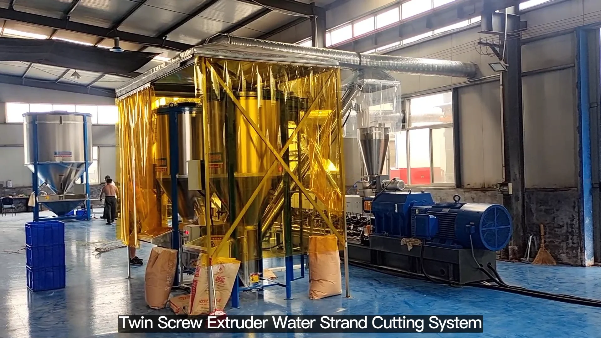 Twin Screw Extruder Machine Pet Plastic Recycling Pelletizing Machine ...
