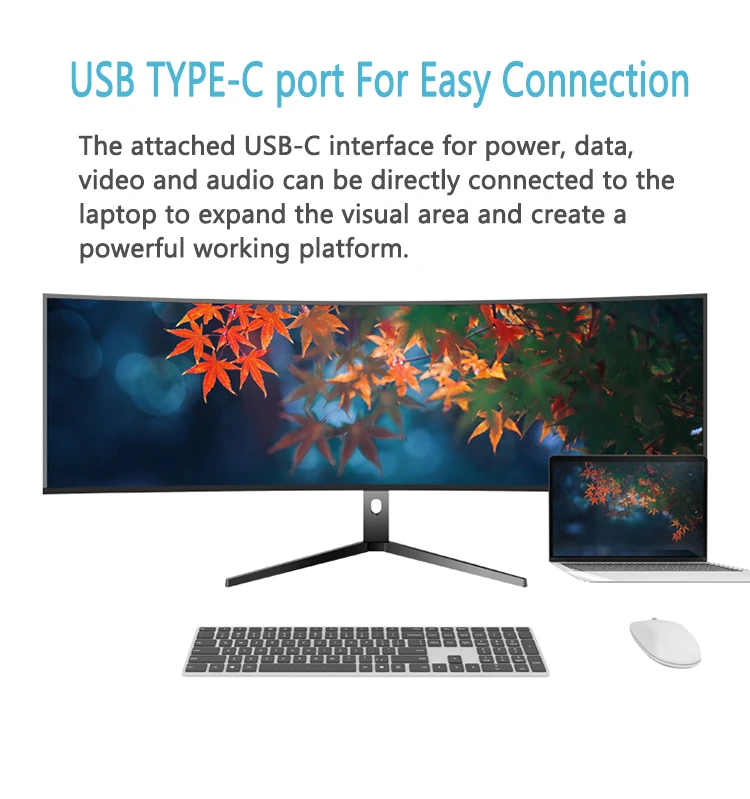 49" Computer Monitor 49 Inch Curved 5120x1440p 5k Monitors Gaming - Buy ...