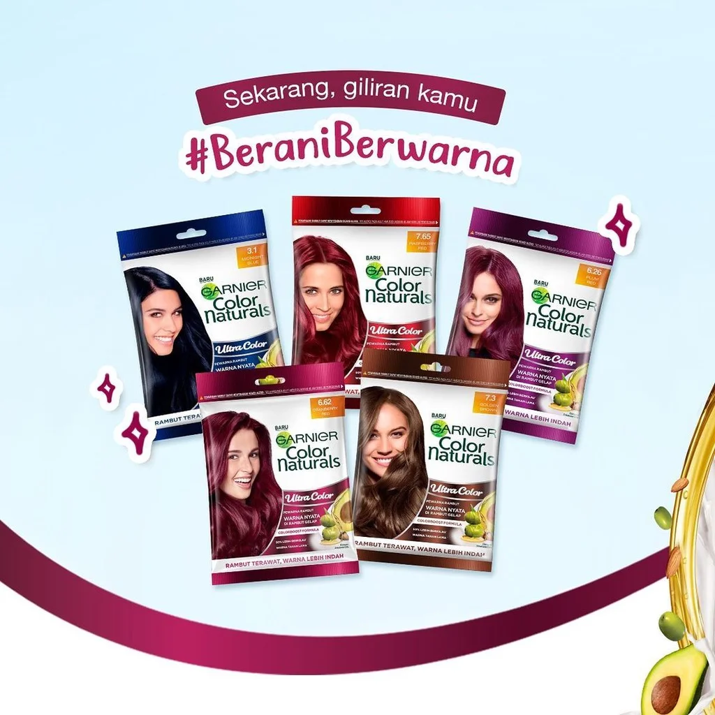 2023 Garnier Hair Color Naturals Sachet || Garnier Pewarna Rambut ...