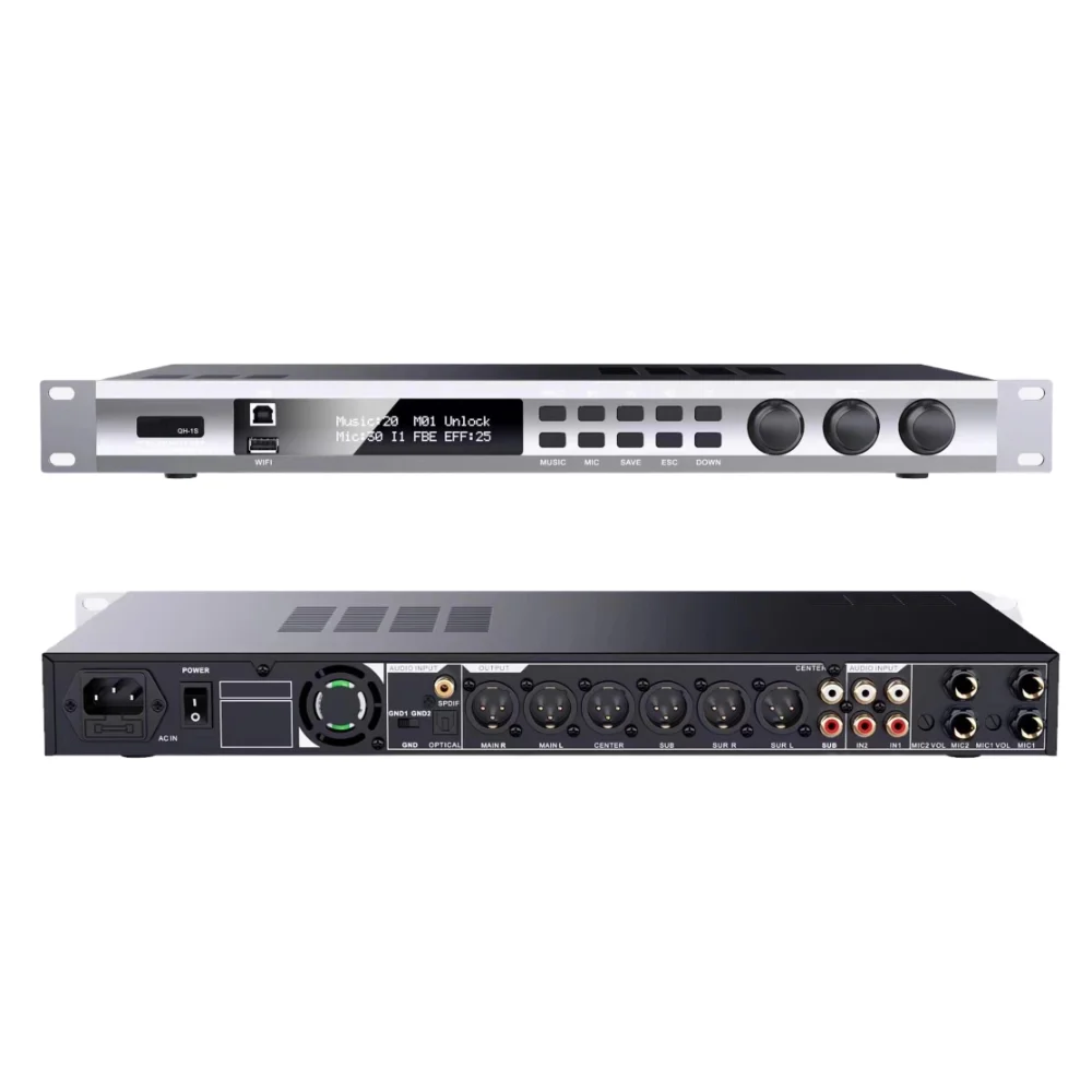 professional home audio processor automatic tissue processor ktv karaoke dsp digital audio ...