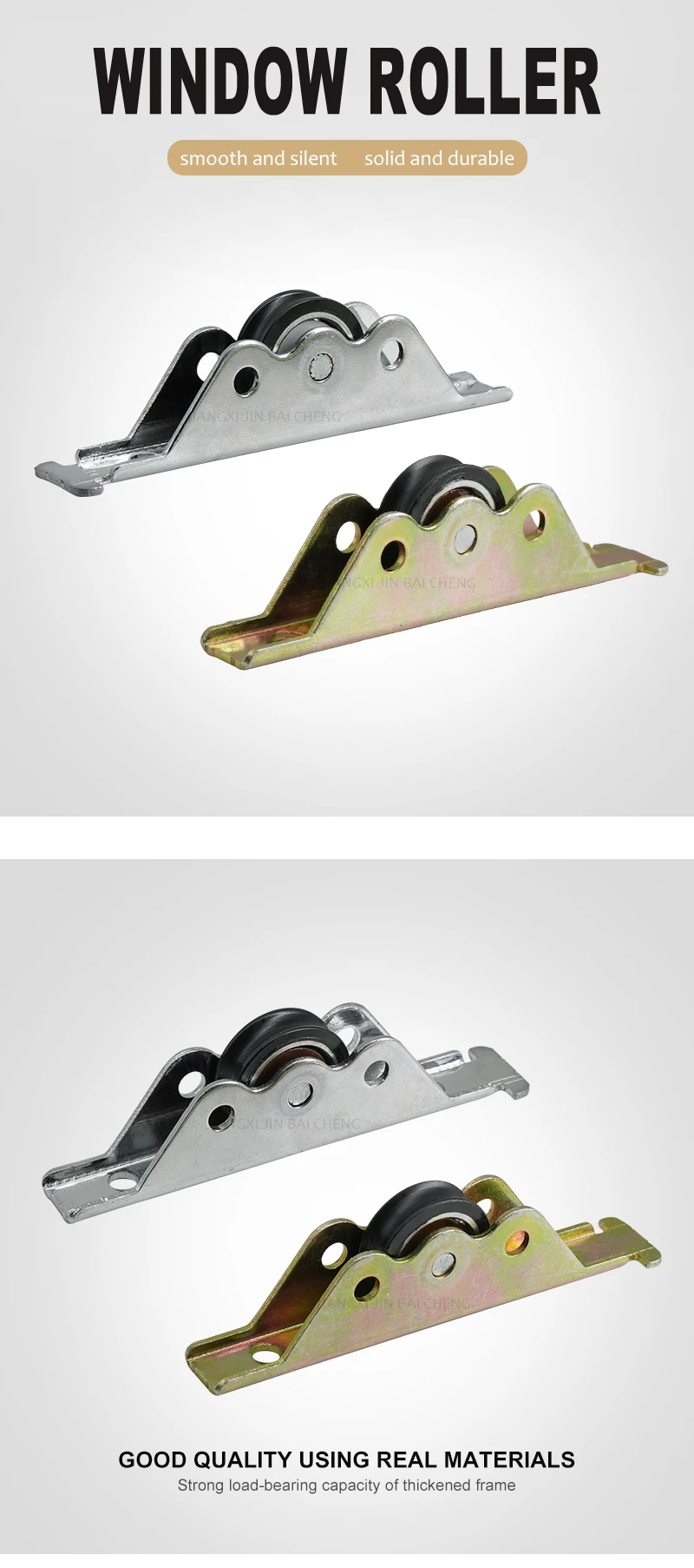 Windows Sliding Door European Type Trolley Double Rollers For Mexico ...