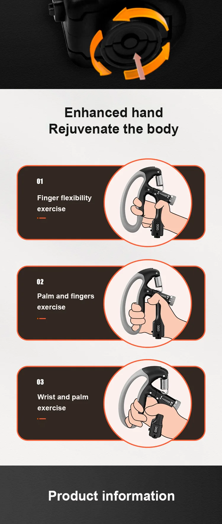 Professional Hand Arm Muscle Adjustable Wrist Force Finger Electronic ...