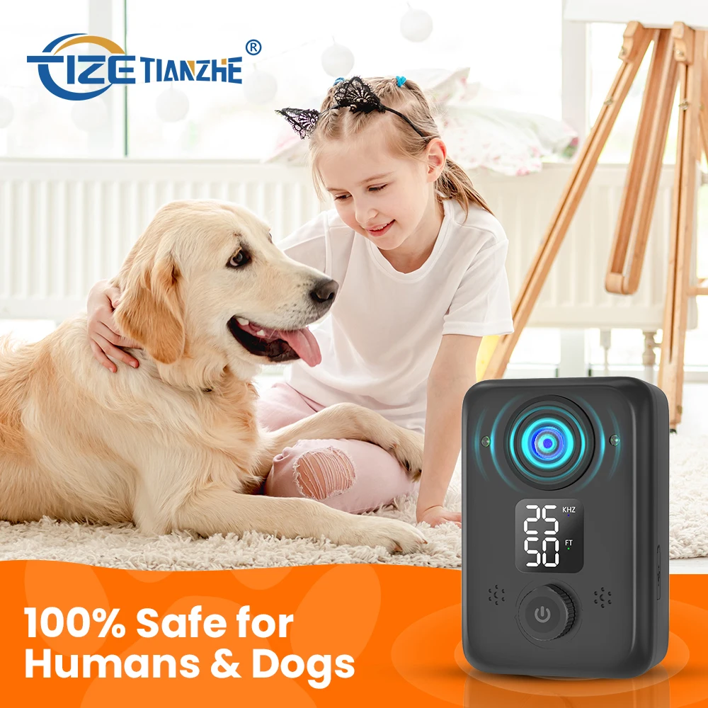 TIZE Ultrasonic Dog Bark Control Device - Rechargeable & Eco-friendly