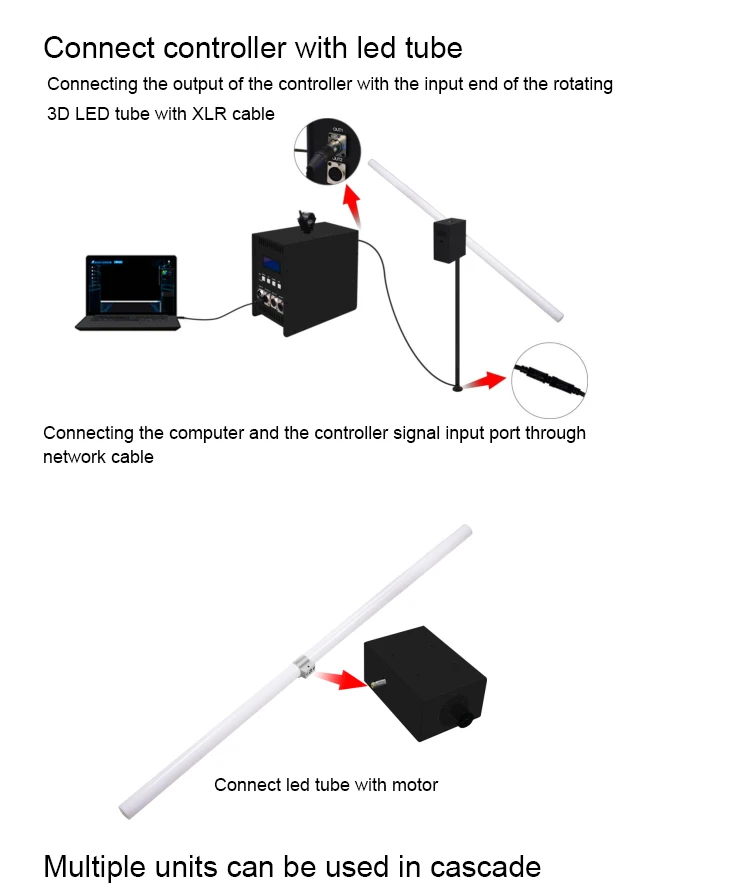 Programmable Rotating LED Tube - Ideal for Nightclub DMX Control