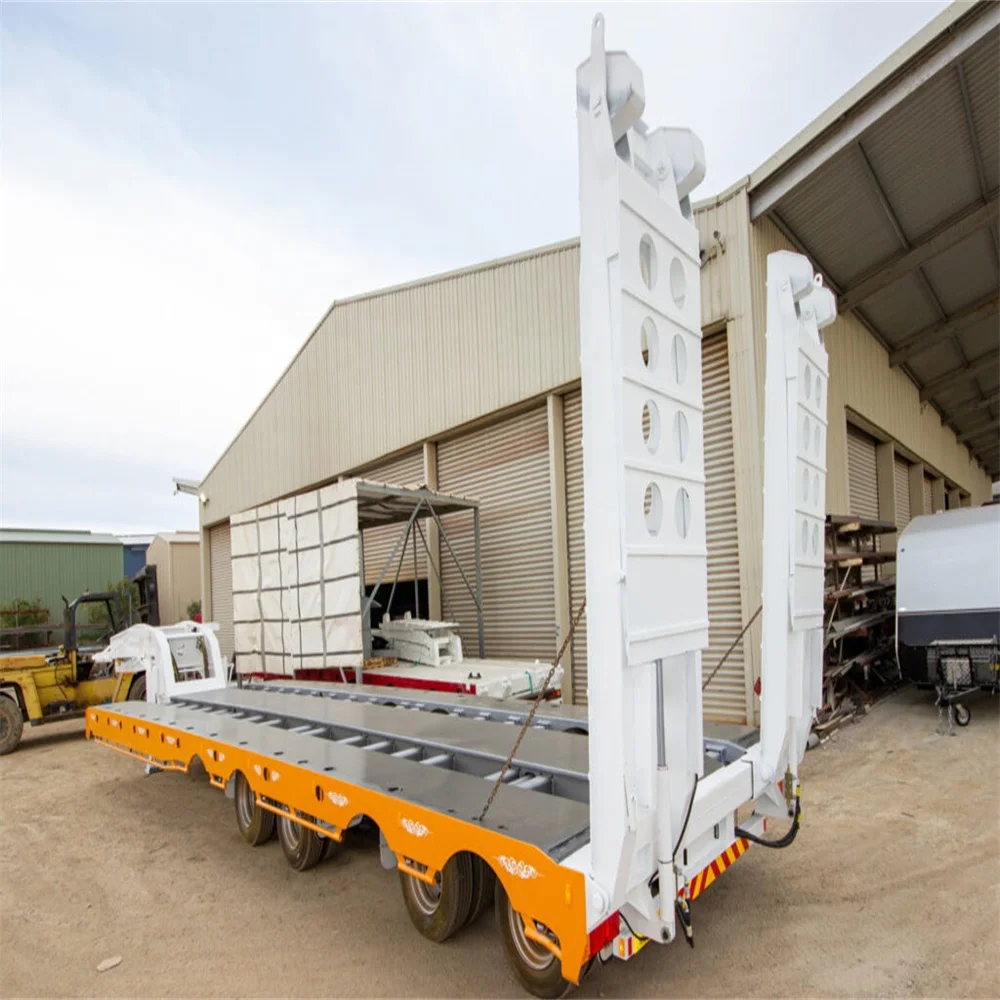 BERKLEY 3 Axles Step Deck Trailer Heavy Duty Chassis Low Bed Semi ...