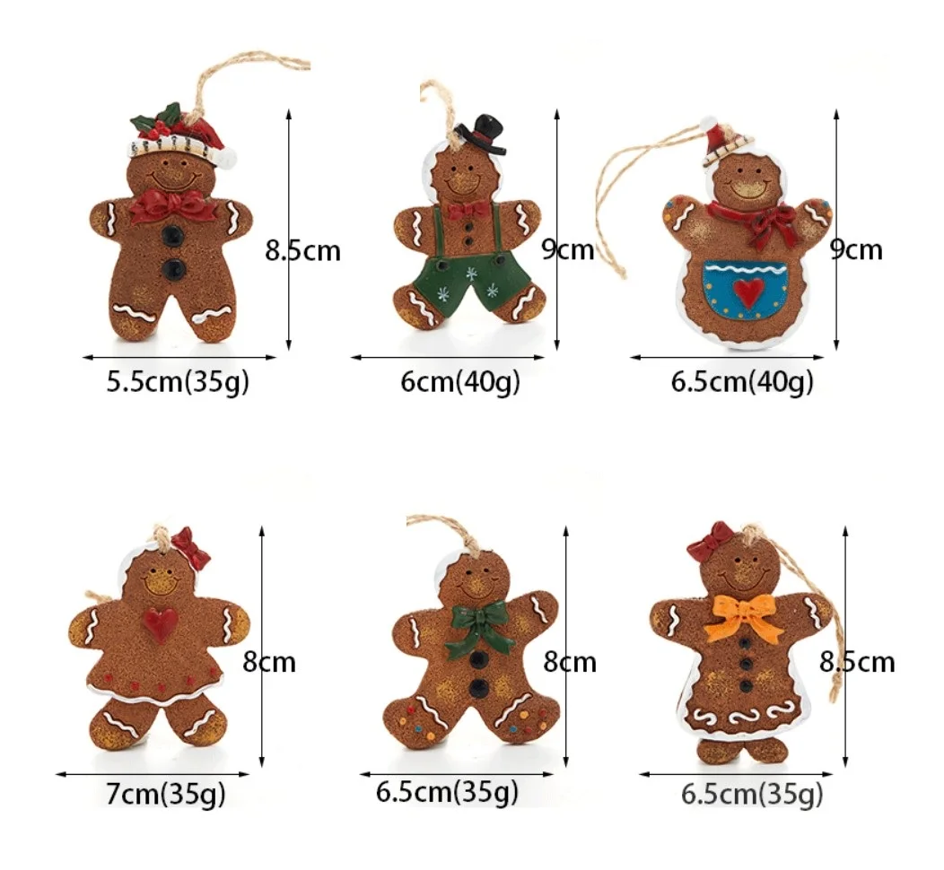 Multiple Design Factory Customized Simulate Gingerbread Man Hanging ...