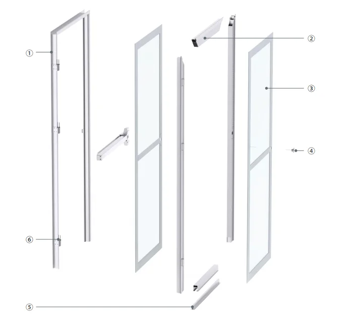 GMP Security Exit Glass Door with Emergency Push Bar