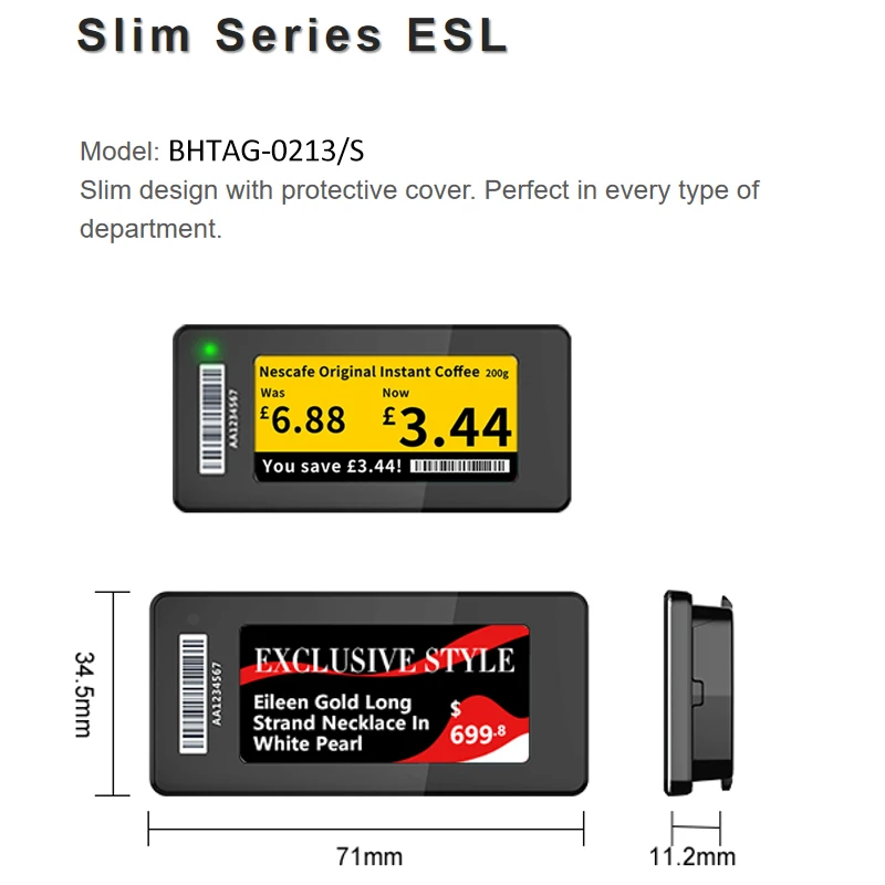 BOHANG ESL Intelligent Price Tag - 2.13 Inch Digital Labels