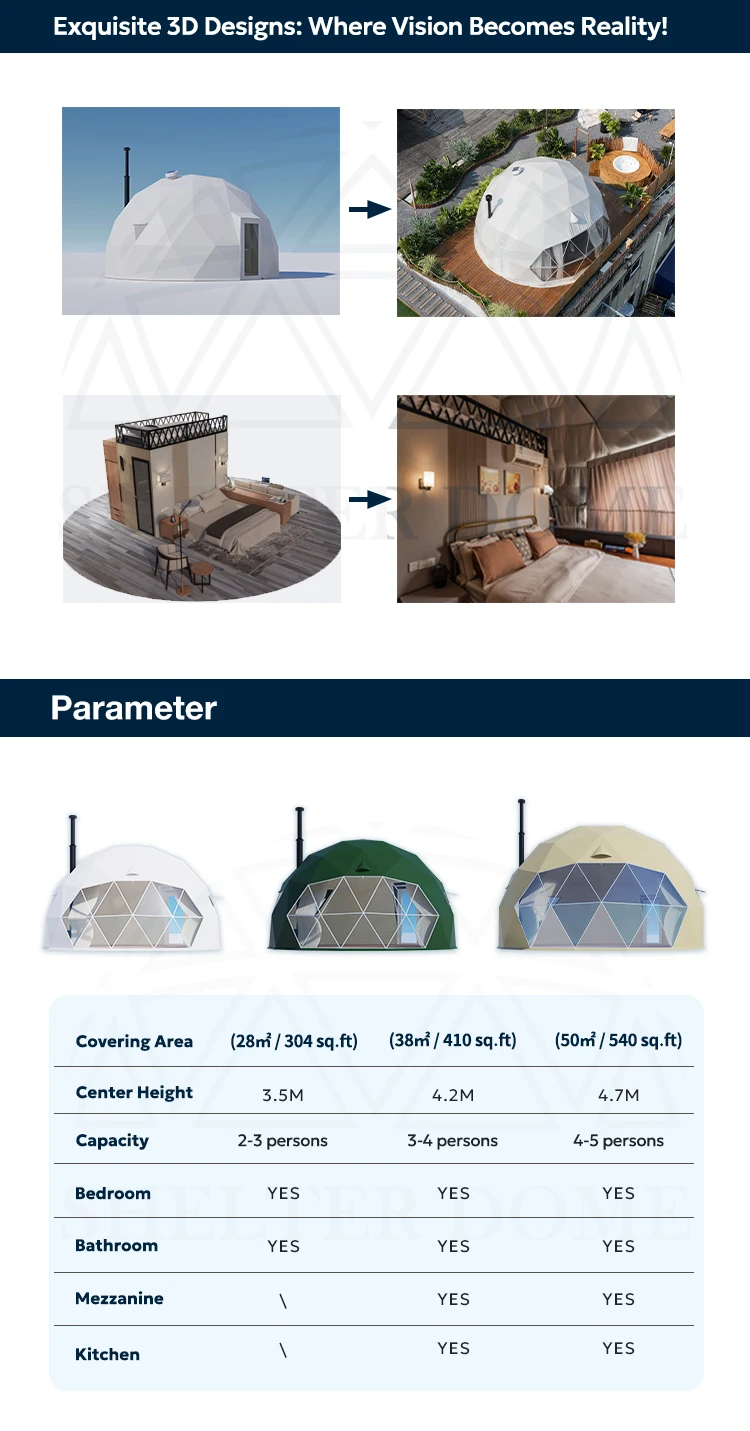 Shelter Dome Project in France Glamping Hotel 7m Geodesic Dome Tent ...