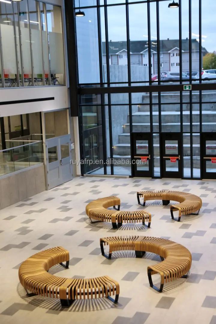 Modern Style Stainless Steel and Wood Waiting Chair Bench for Airports ...