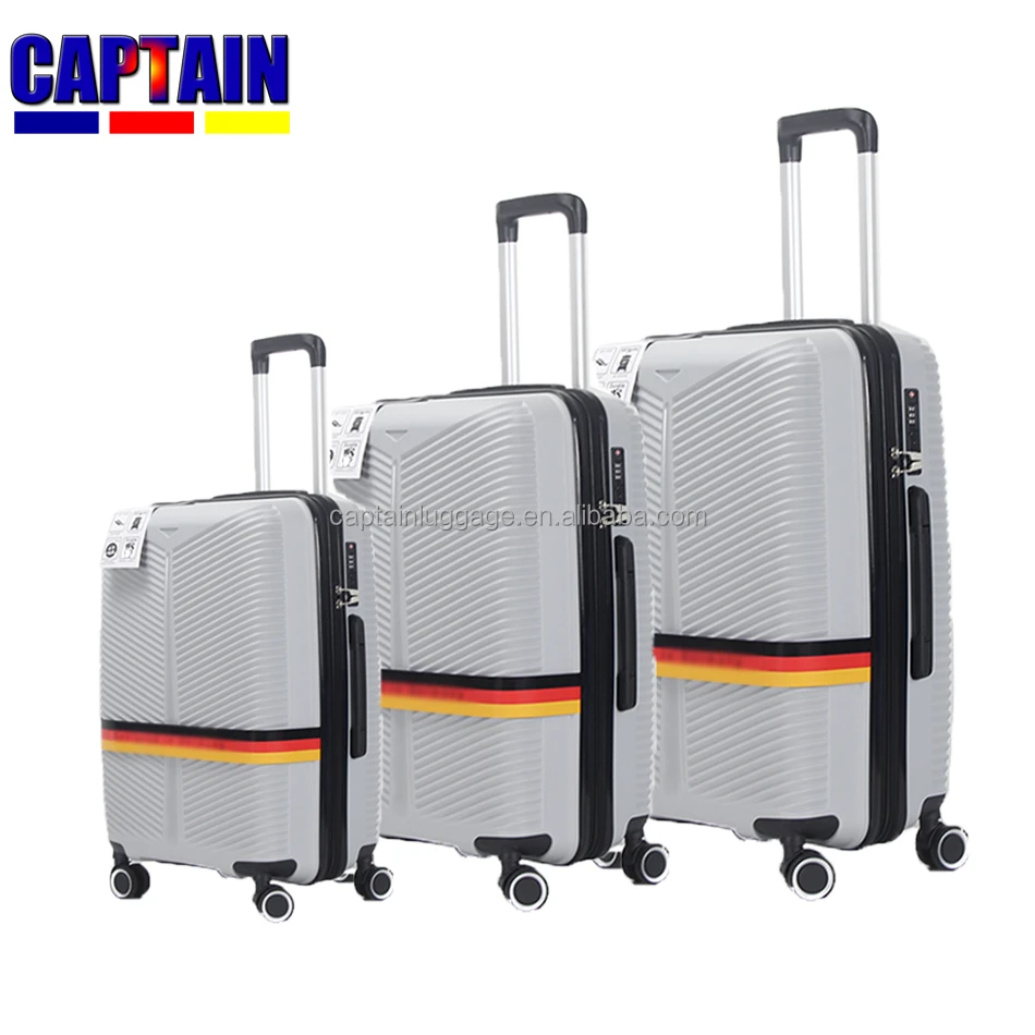 2023 Captain New Design Pp Luggage Travel Package 3pc Sets Plastic ...