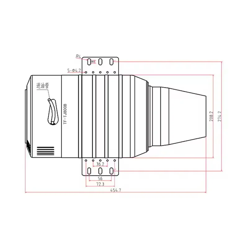 TF-TJ800B Turbojet Engine for DIY Large Model Planes - 80KG Thrust ...