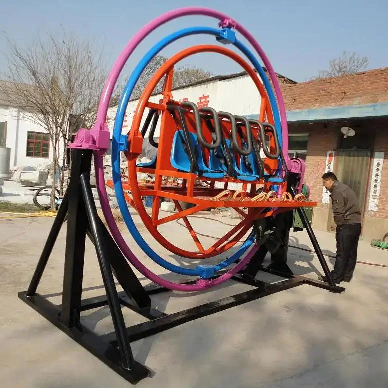 Amusement Park Equipment 360 Degree Rotation Space Ring Human Gyroscope ...
