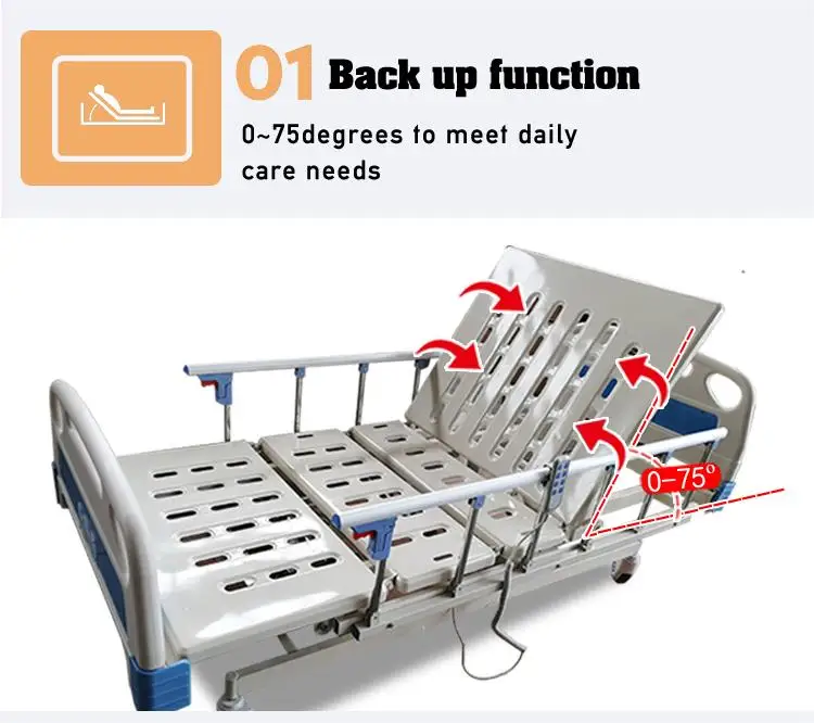 3 Function Electric Hospital Bed With Super Low Height Electric Patient ...