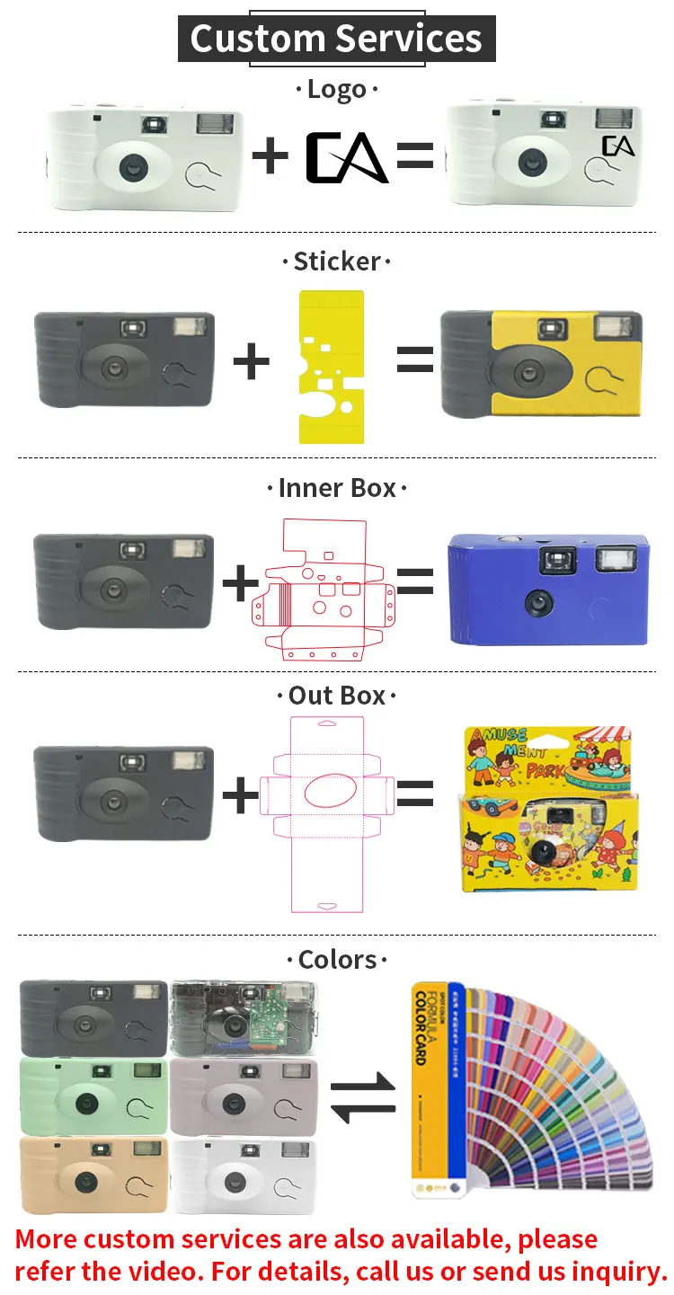 Custom Branded Disposable Film Camera, ISO 400, 18 Exposure, Wholesale ...