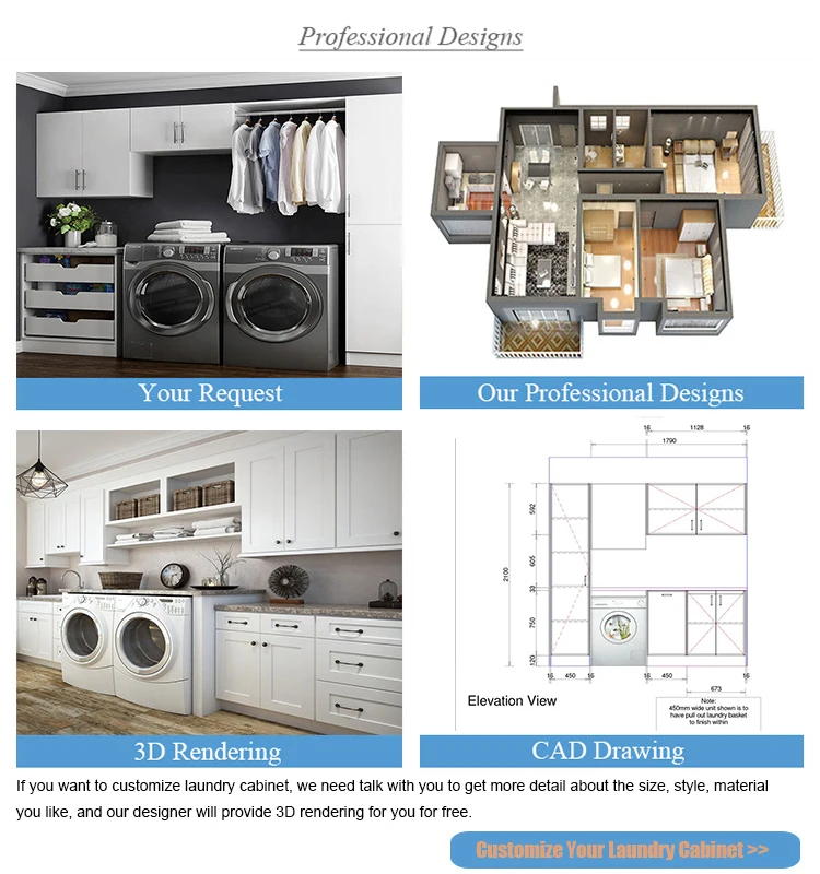 Laundry Room Sink Cabinet Set - Modern & Customized Design