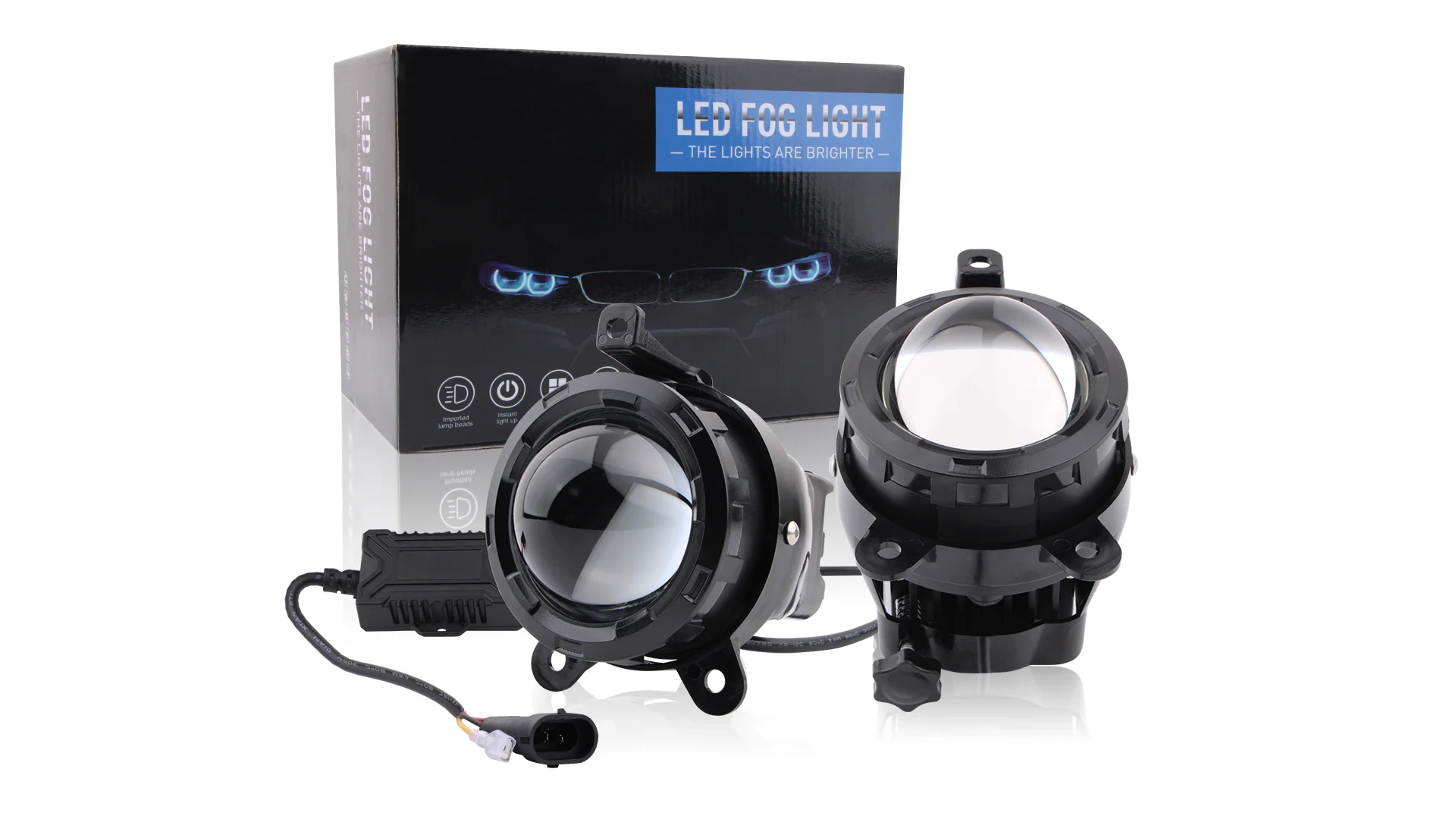 Automobiles Led Headlight Fog Lamps White Light 6000k Waterproof Bi Led ...