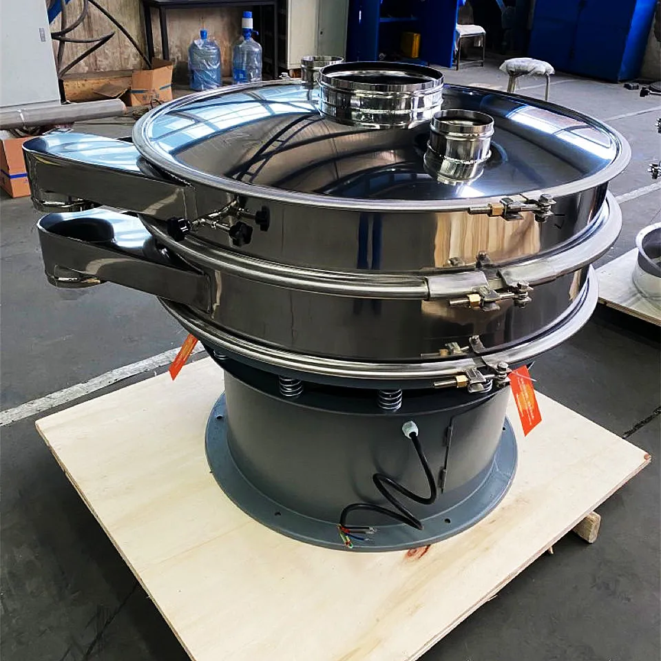 Electric Powder Sifting Vertical Round Vibrating Screening Equipment ...