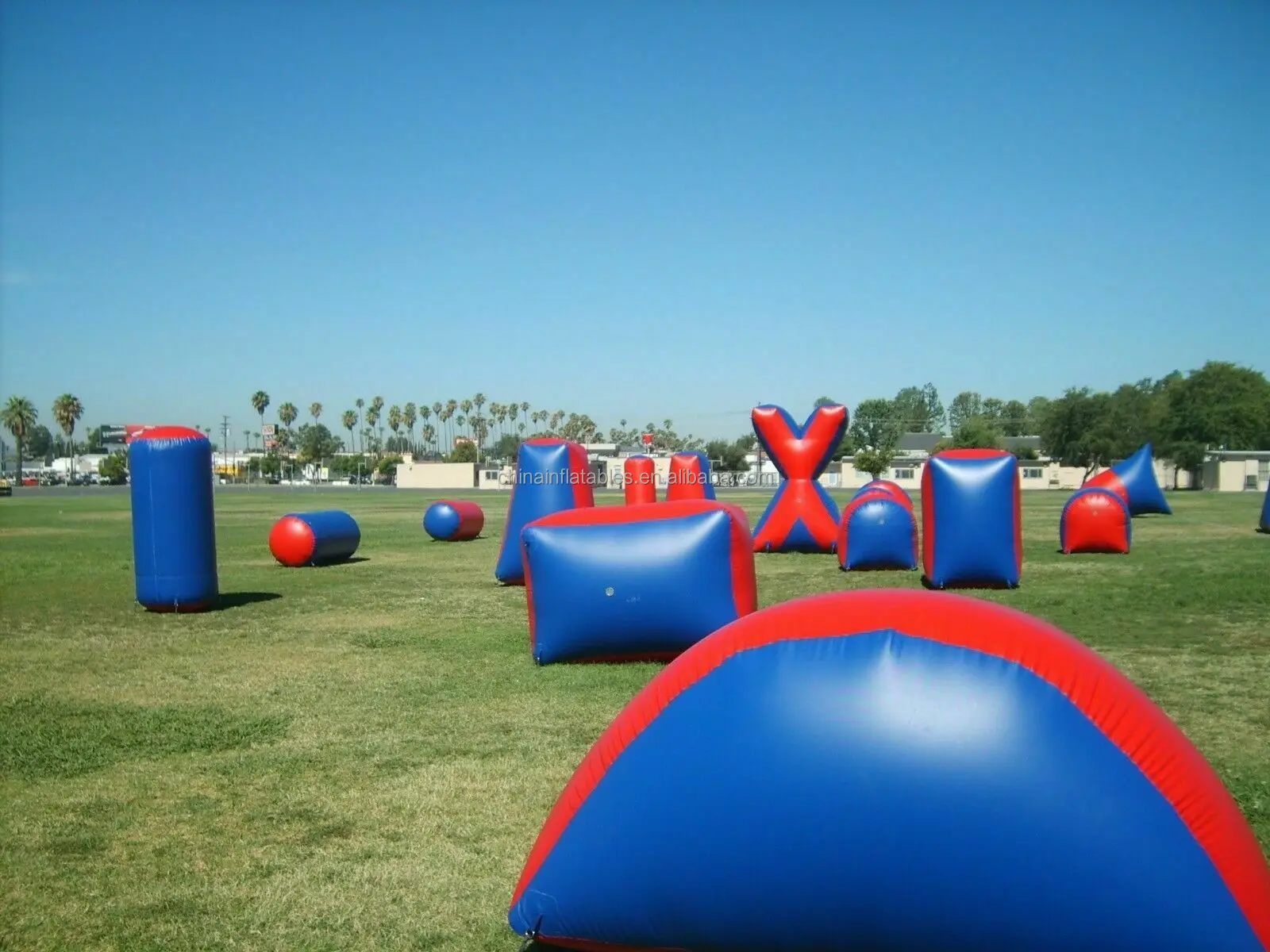 Inflatable Paintball Pitch - Ultimate Bunkers & Obstacles