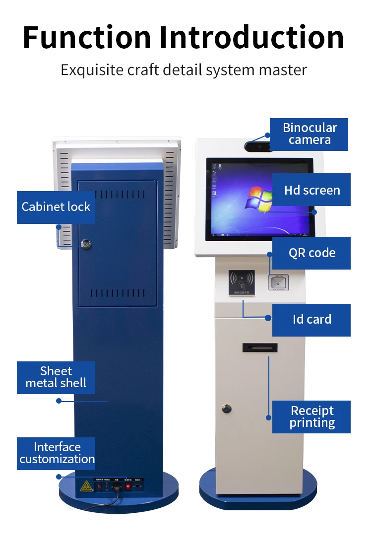 Concert Queue Ticket Vending Machine with QR Scanner NFC