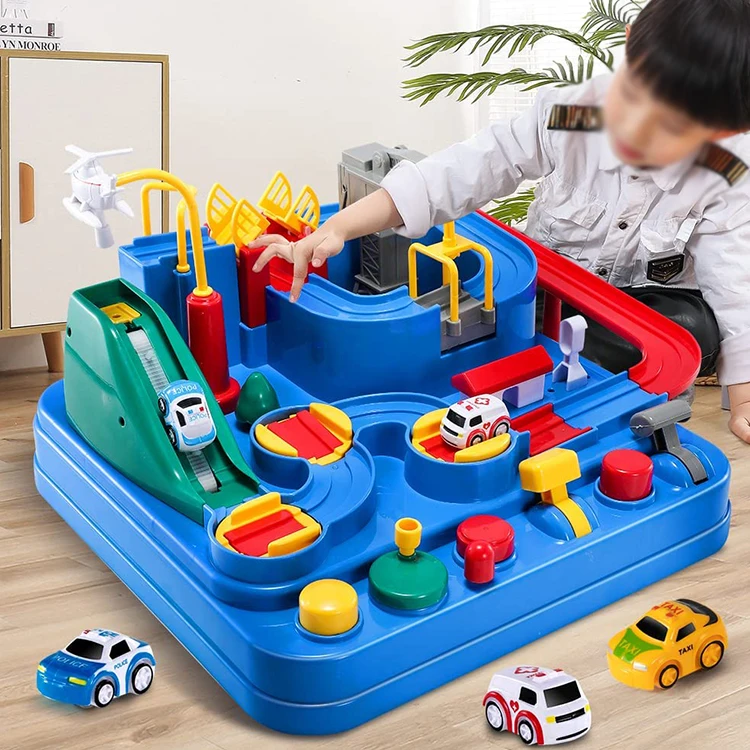 Custom Car Toy City Rescue Preschool Educational Rail Car Parent-Child ...
