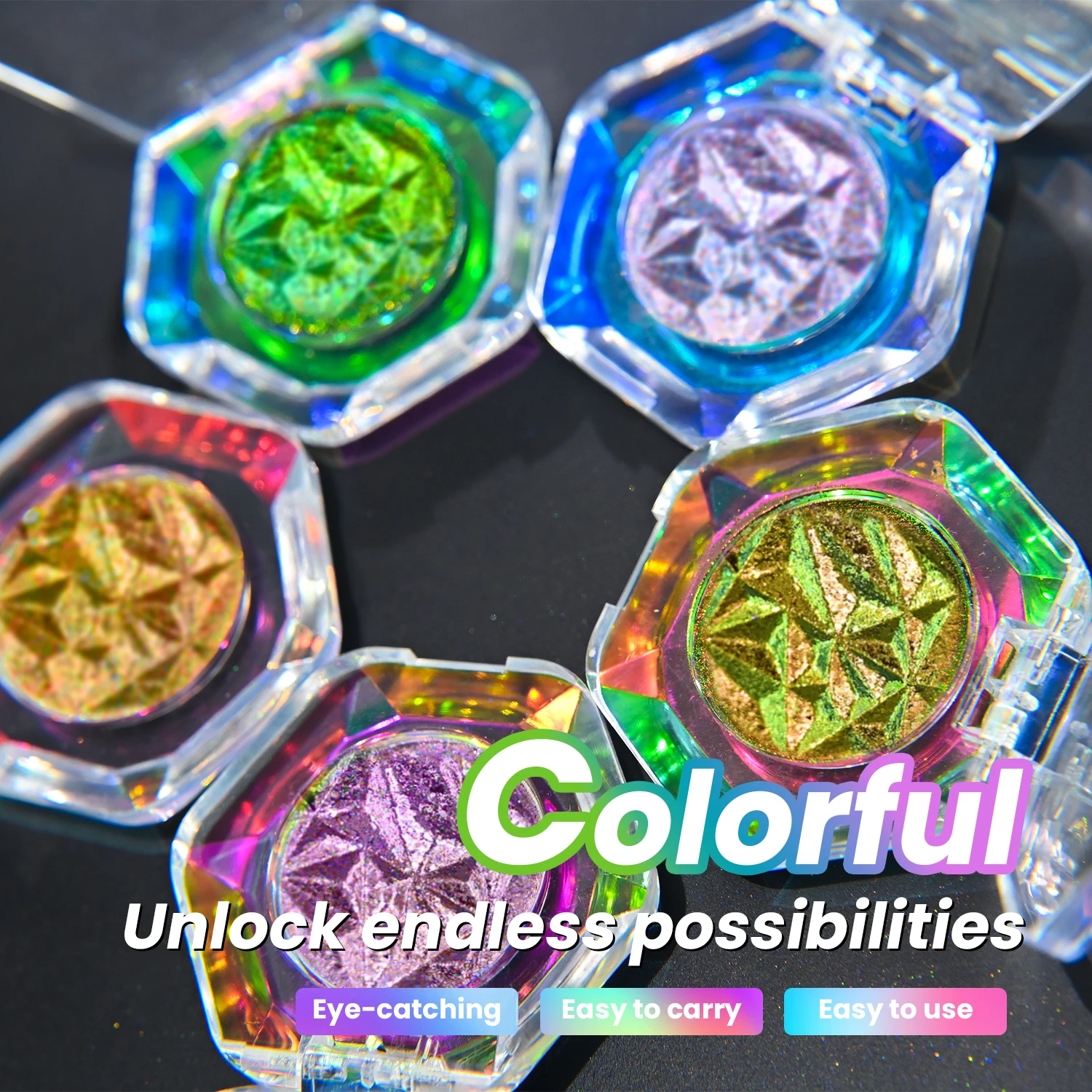 Private Label High Pigments Eye Makeup Color Change Powder Long Lasting ...