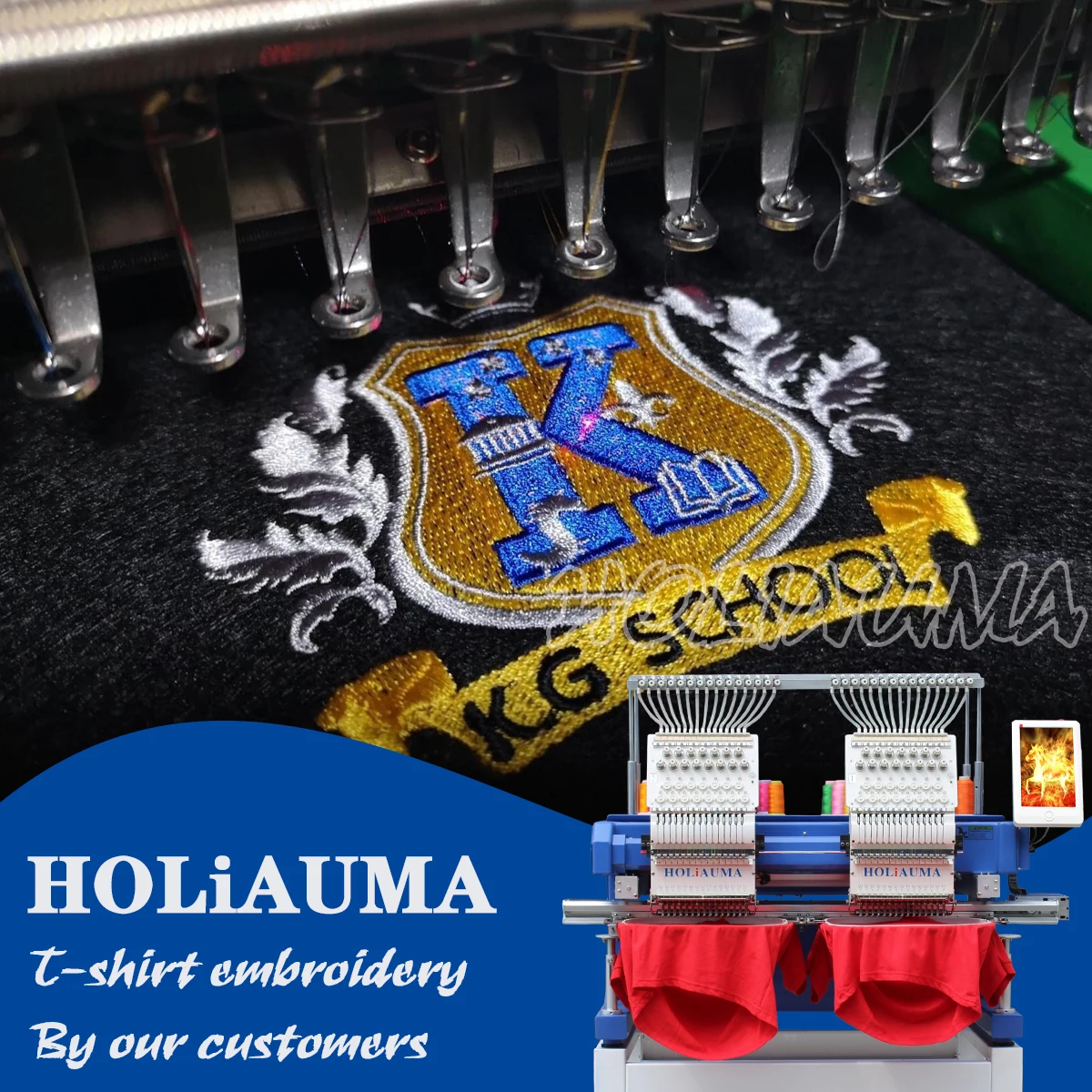 High Speed Industrial Swf 2 Head Sewing Computer Embroidery Machine ...