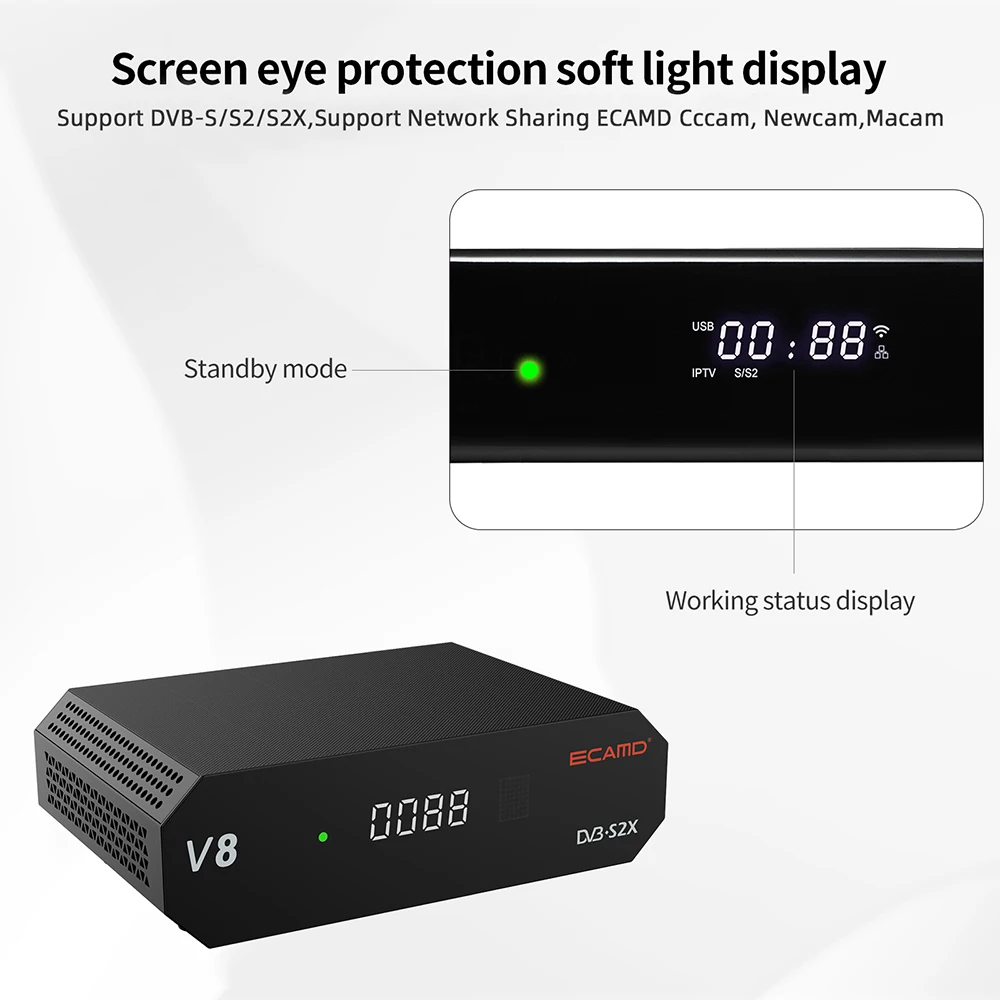 Gtmedia V8 DVB-S/S2/S2X Satellite TV Receiver with CA Card Slot