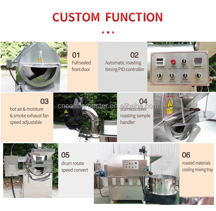 Commercial Cacao Beans Roaster Machine - Semi-Automatic Cocoa Bean ...