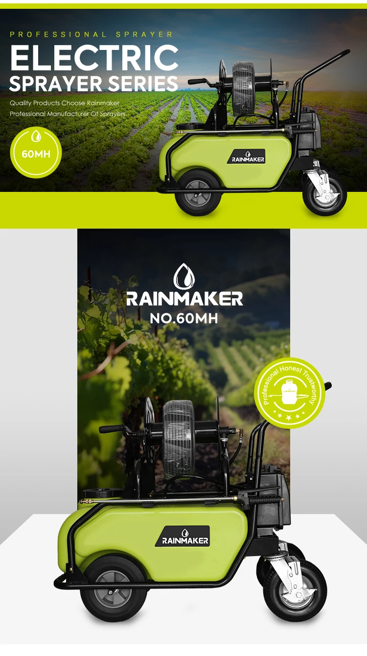 Agriculture Rechargeable Hand 60l Electric Battery Cart Sprayer