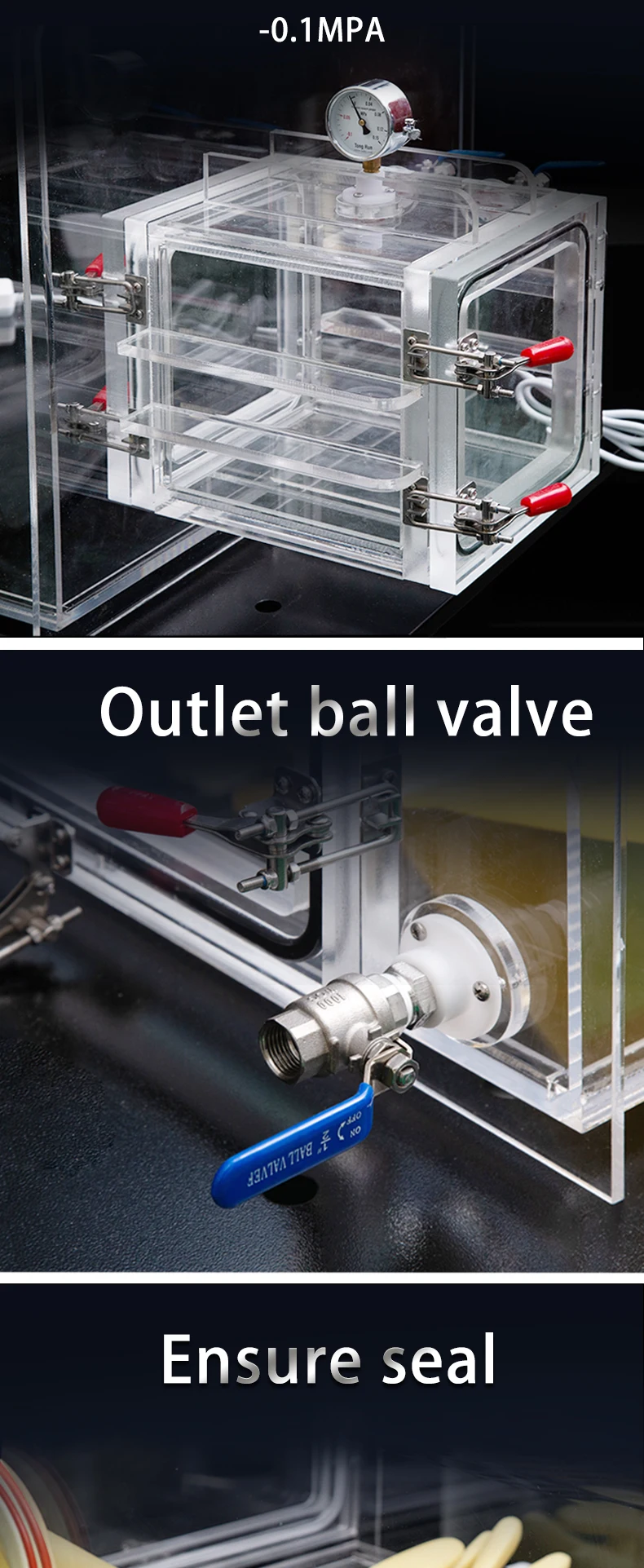 Acrylic Glove Box - Lab Negative Pressure Pmma Operation