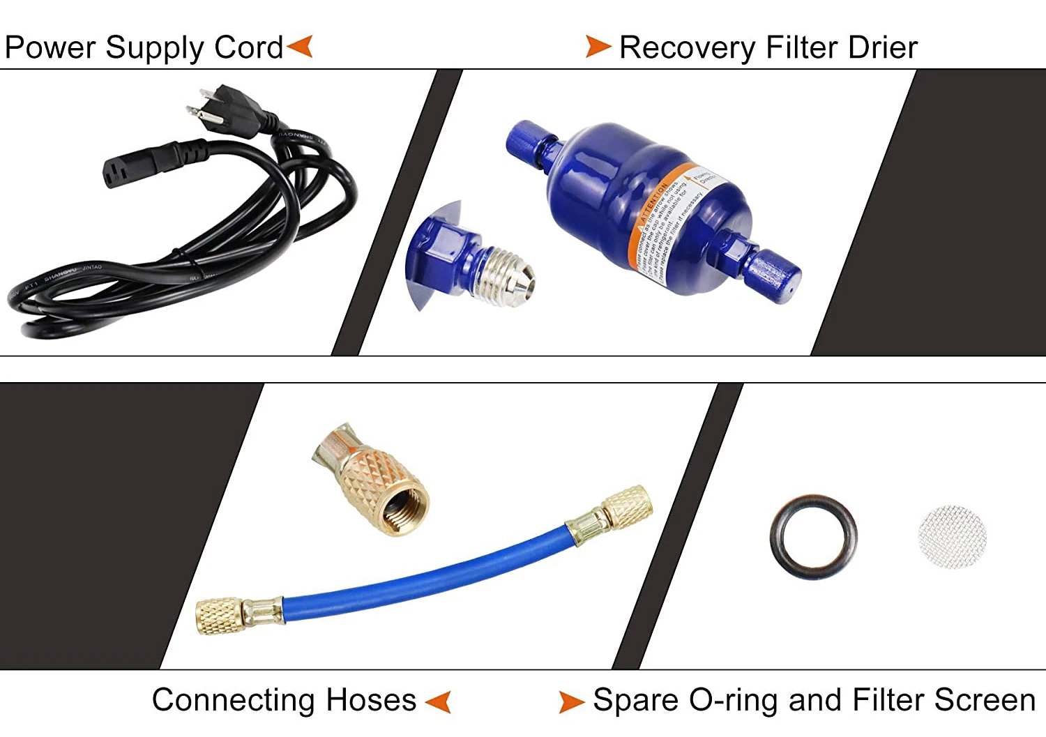 R32 R410A R134a Refrigerant Recovery Machine 1 HP RR500 for HVAC ...