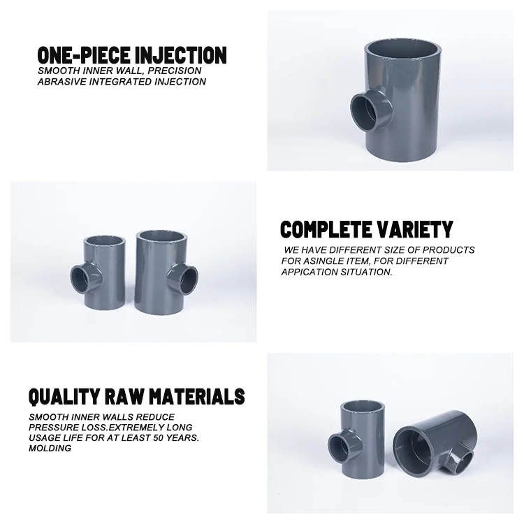 Plastic Supplier Astm Pvc Sch80 Pvc Pipe Fittings 90 Degree Pvc Tee ...