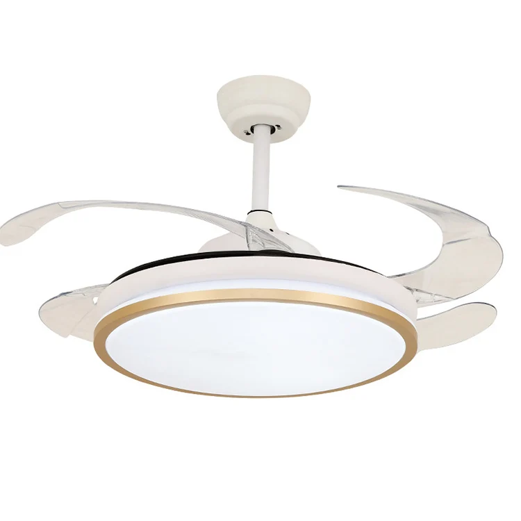 Retractable Ceiling Fan With Light And Speaker Remote Control Ceiling ...