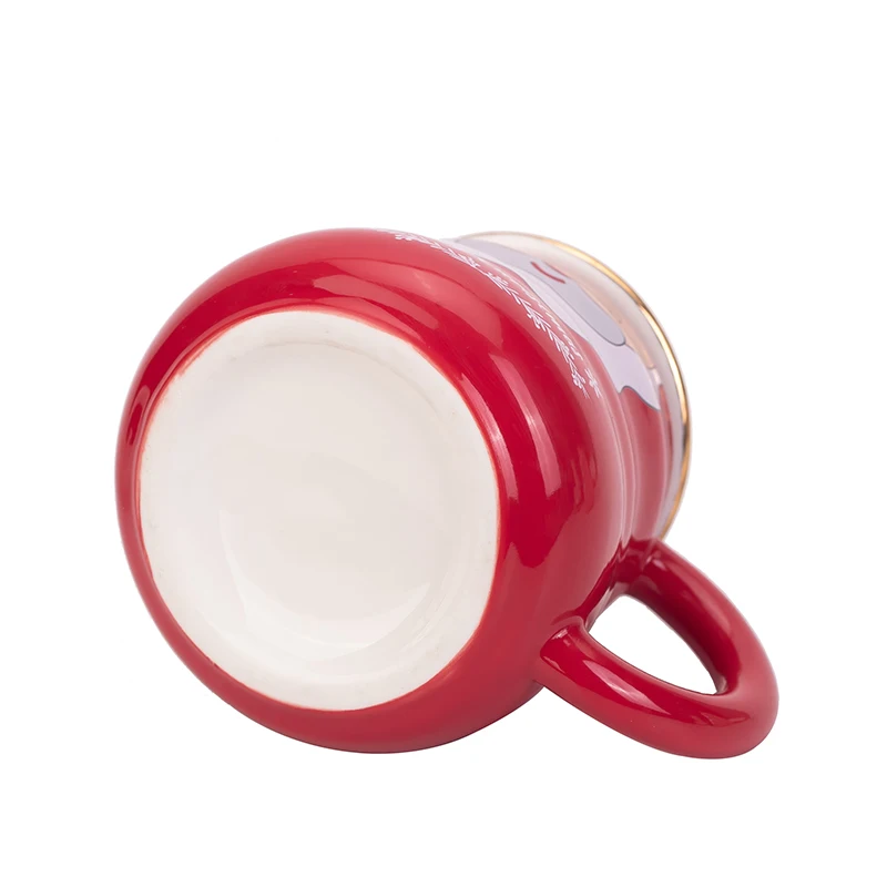 Oem Custom Santa Gift Claus Cartoon Porcelain Ceramic Christmas Tea Cup ...