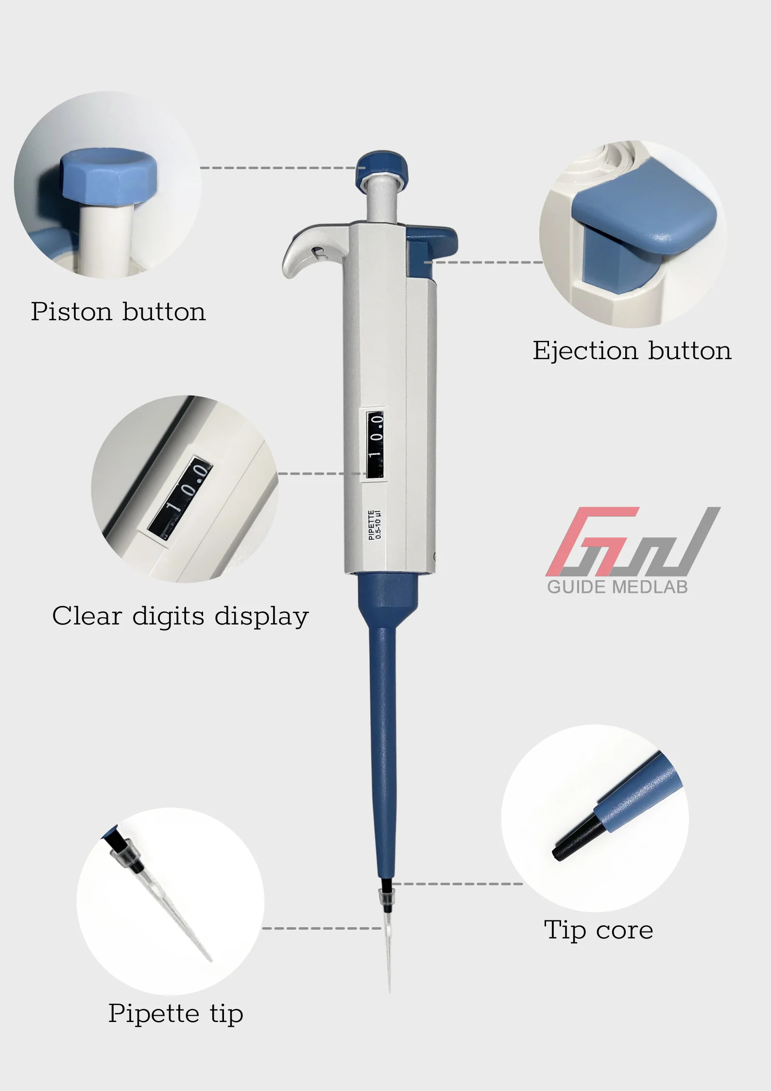 1000ul Laboratory Use Adjustable Fully Autoclavable And Half ...