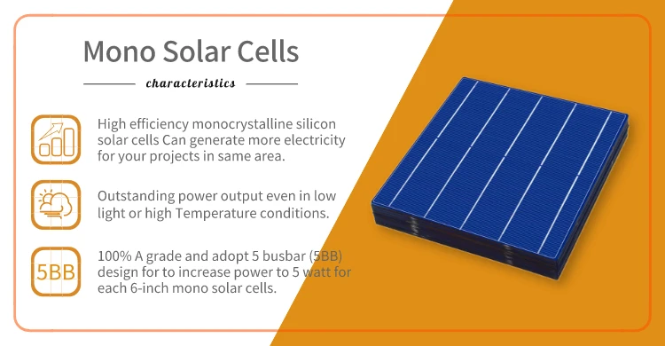 Wholesale 6x6 Mono Solar Cell Module 156 157 158 Monocrystalline Solar ...