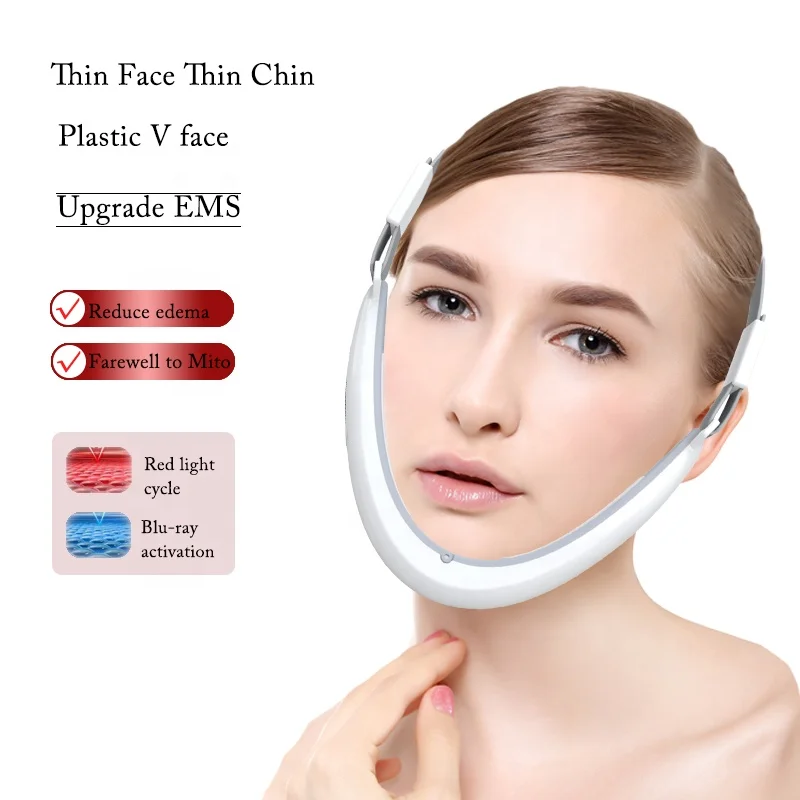 V Shape Led Electric V-face Shaping Facial Belt And Slimming Vibration ...