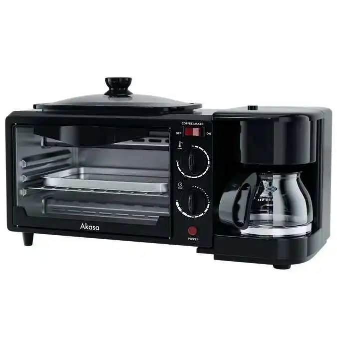 3 In 1 Breakfast Combination Machine & Bread Oven - Coffee Maker Combo ...