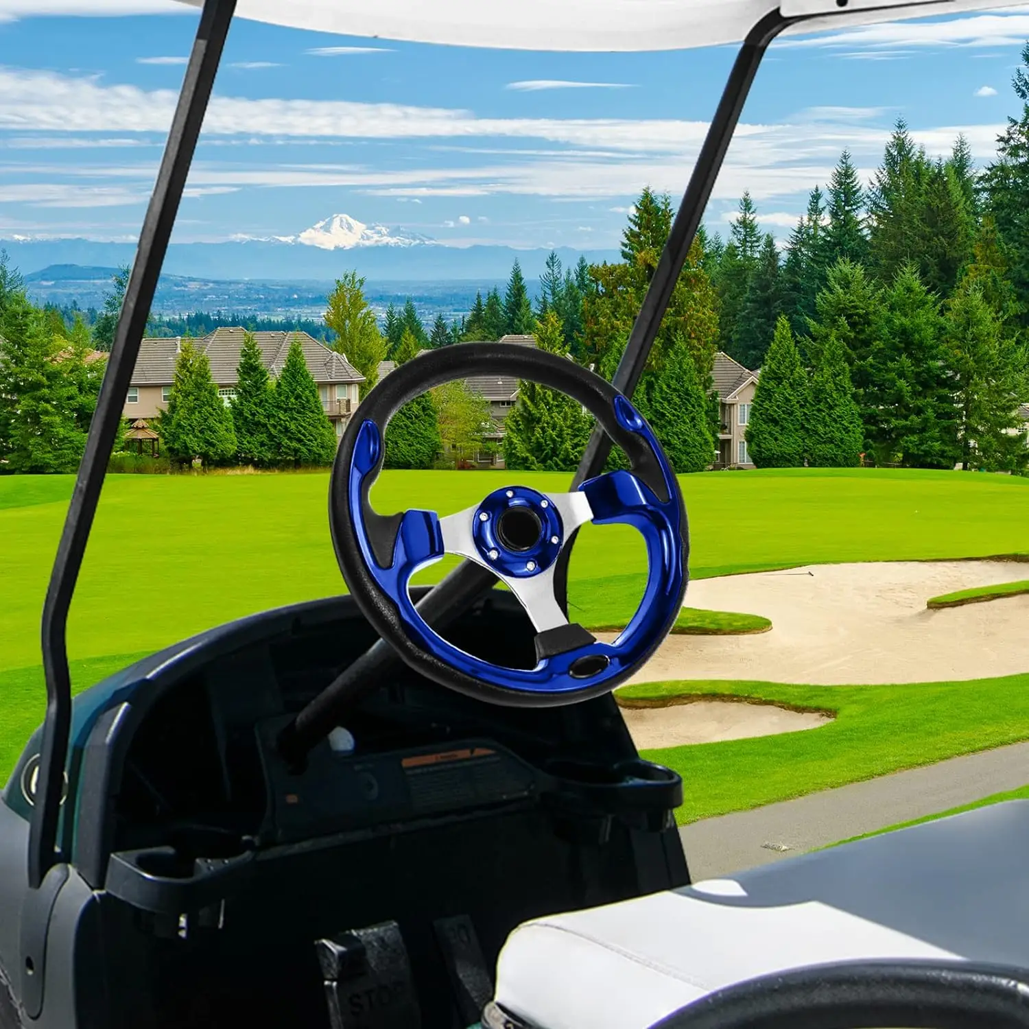 12.5 Inch Golf Cart Universal Steering Wheel For Club Car Precedent Ds ...