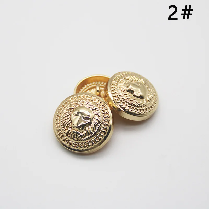 Shank Button Gold Custom Sewing Metal Zinc Alloy Plating Round ...